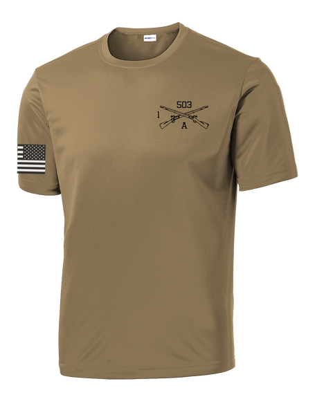 Attack Company 1-503rd Infantry Competitor Tee All Black Design with R ...